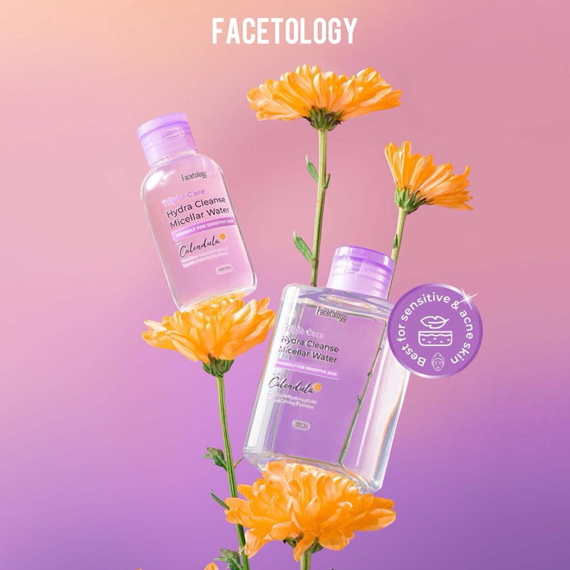 Jual Facetology Triple Care Acne Calm Micellar Water 100 & 300ml ...