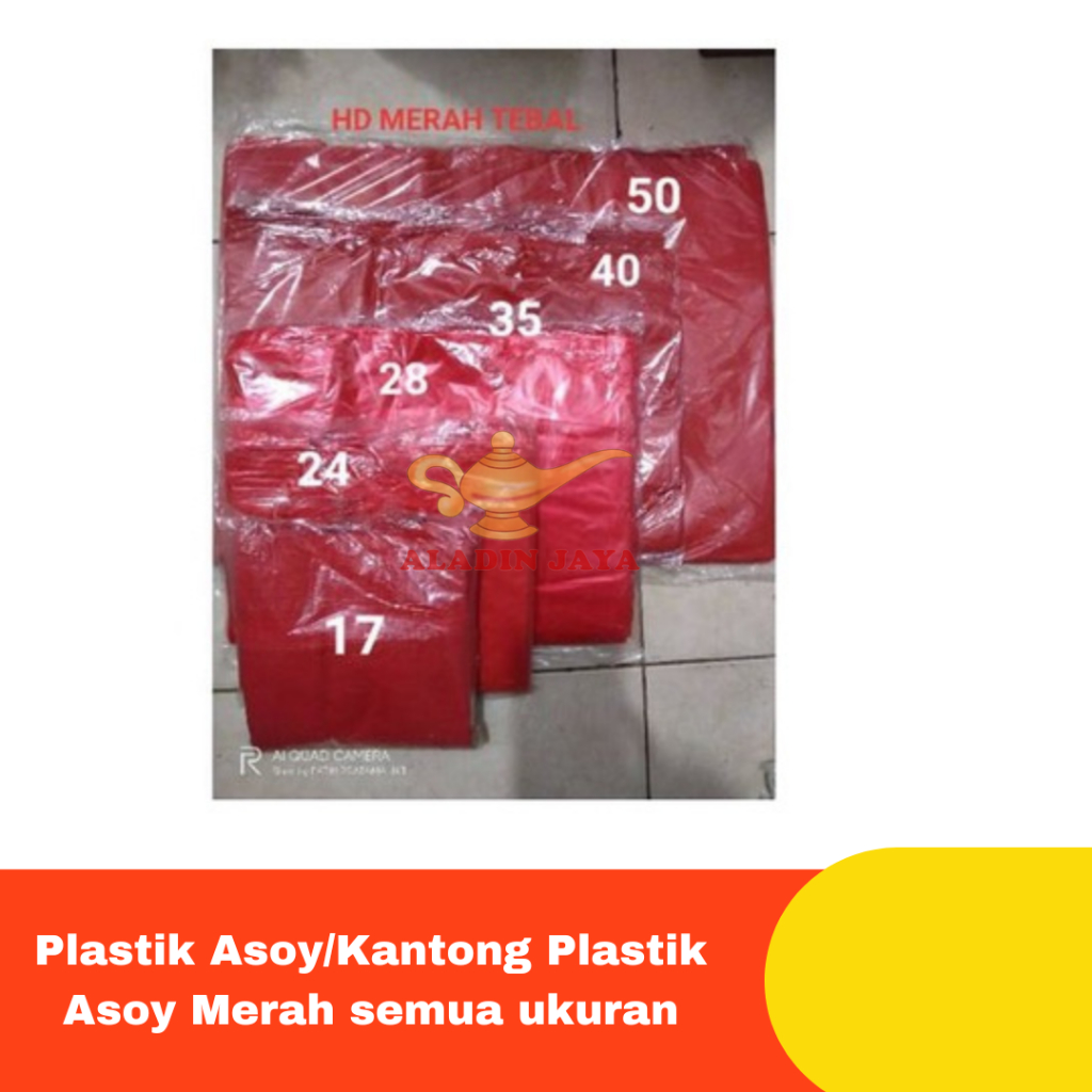 Jual Plastik Asoy/Kantong Plastik Asoy Merah semua ukuran | Shopee ...