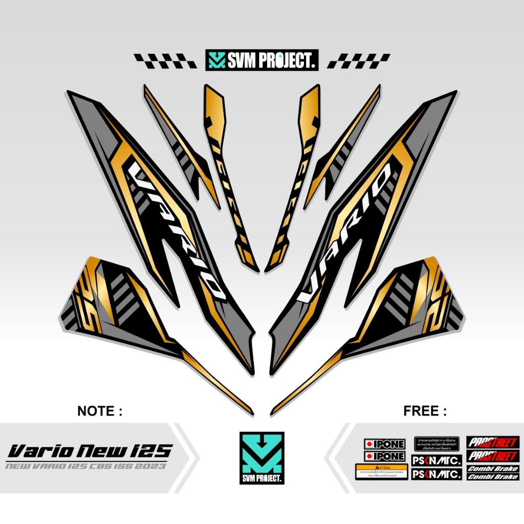 Jual STRIPING VARIO NEW 125 2023 MOTIF 30 / STICKER VARIO NEW 125 CBS ...
