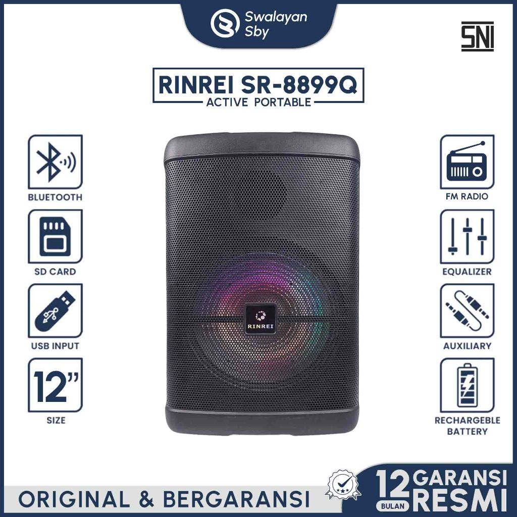 Jual Speaker Bluetooth Speaker Bass Speaker Portable aktif RINREI 15 ...