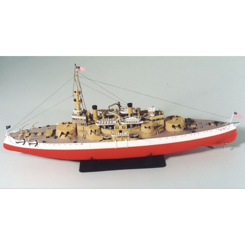Jual Lembaran pola papercraft kapal perang USS Oregon skala 1:250 (SM ...