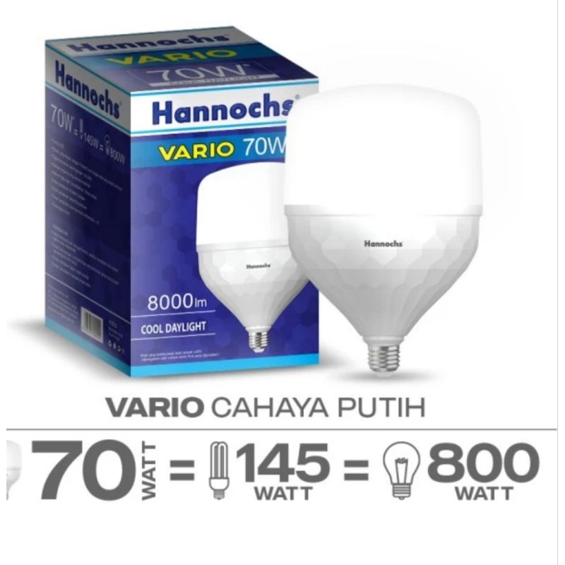 Jual Lampu Hannochs Vario 70W LED jumbo lampu besar 70 Watt capsule hanochs SNI wat besar ...