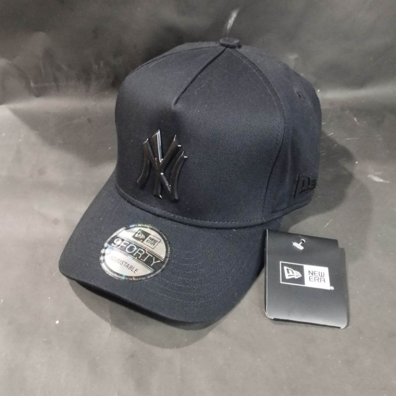 Jual Topi New York Import Full Black Logo Besi Baseball | Shopee Indonesia