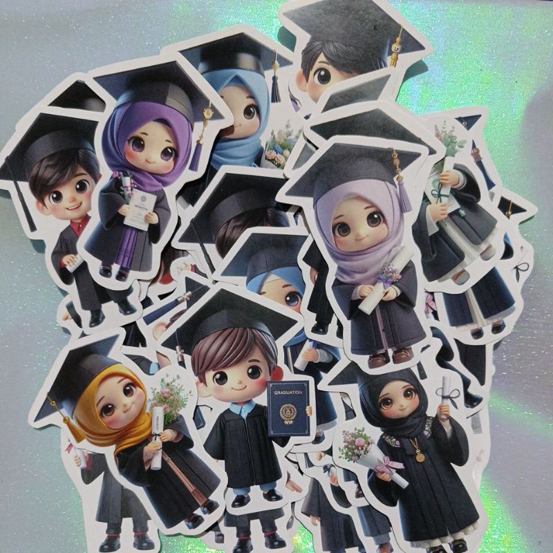Jual topper wisuda, kartun wisuda, animasi wisuda , topper buket wisuda | Shopee Indonesia