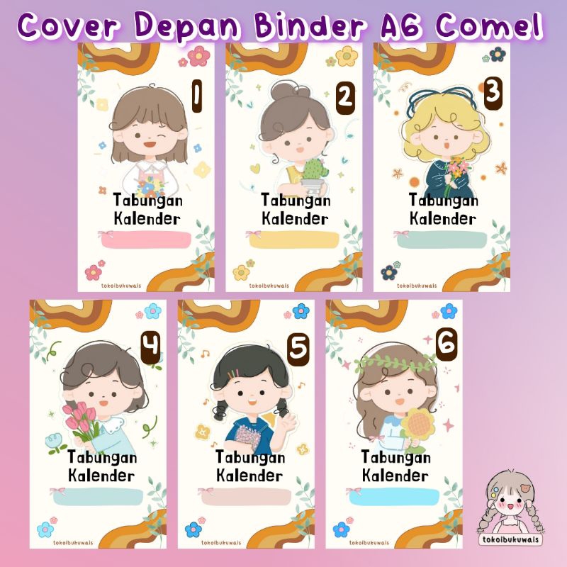 Jual COVER DEPAN BINDER A6 CUTE AESTHETIC TABUNGAN KALENDER EDITION ...