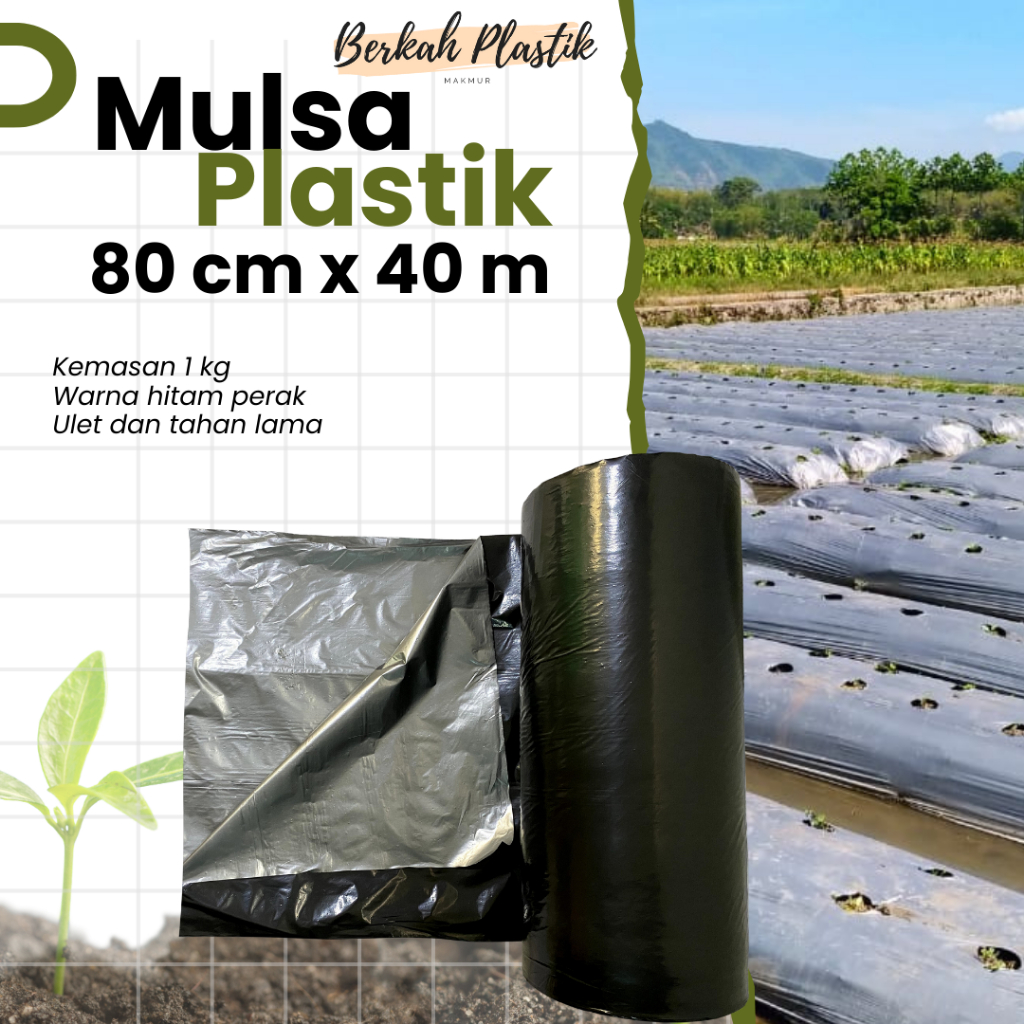 Jual PLASTIK MULSA UKURAN 80 CM X 40 METER | Shopee Indonesia