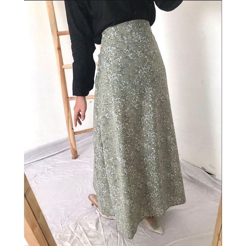 Jual ROK KOREA BELLA I ROK MOTIF BUNGA SPAN I FLORAL SKIRT I KOREAN ...
