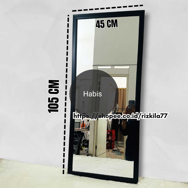 Jual Cermin Kaca Tempel Dinding 45 X 105 CM Kamar Mandi Kamar Tidur ...