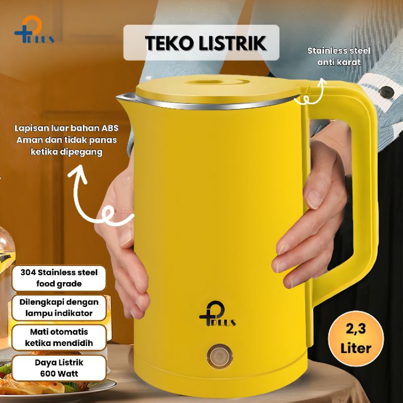 Jual PPLUS Teko Listrik 600W 2,3L Pemanas Air Listrik Water Heater ...