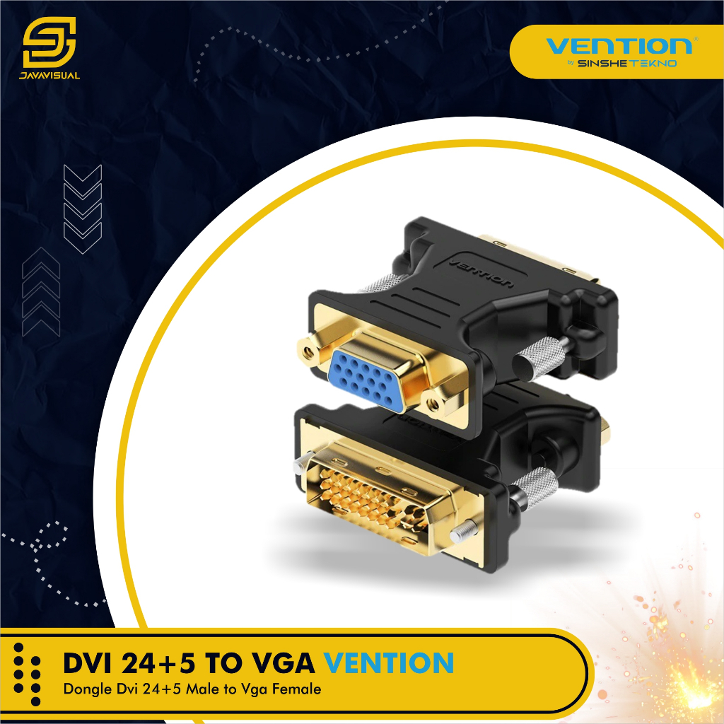 Jual [JaVis] DONGLE DVI 24+5 MALE TO VGA FEMALE VENTION | Shopee Indonesia