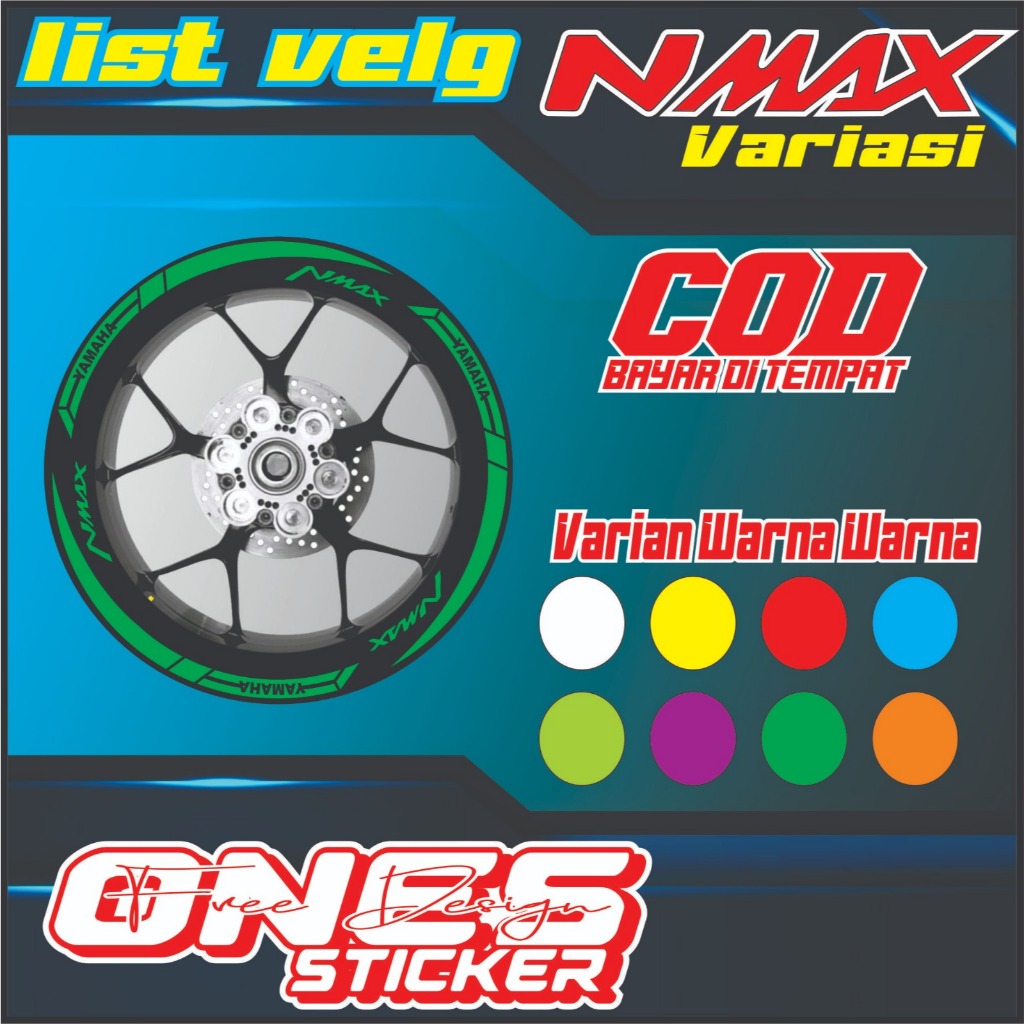 Jual STIKER LIST VELG MOTOR YAMAHA NMAX STICKER VARIASI | Shopee Indonesia
