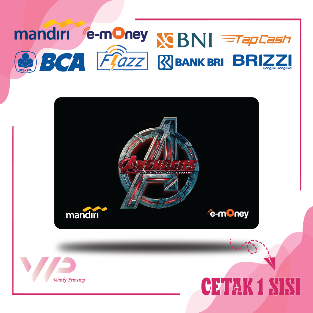 Jual KARTU EMONEY SUPERHERO AVENGERS AGE E TOLL MANDIRI FLAZZ BCA GEN 2 BNI TAPCASH BRIZZI BRI ...