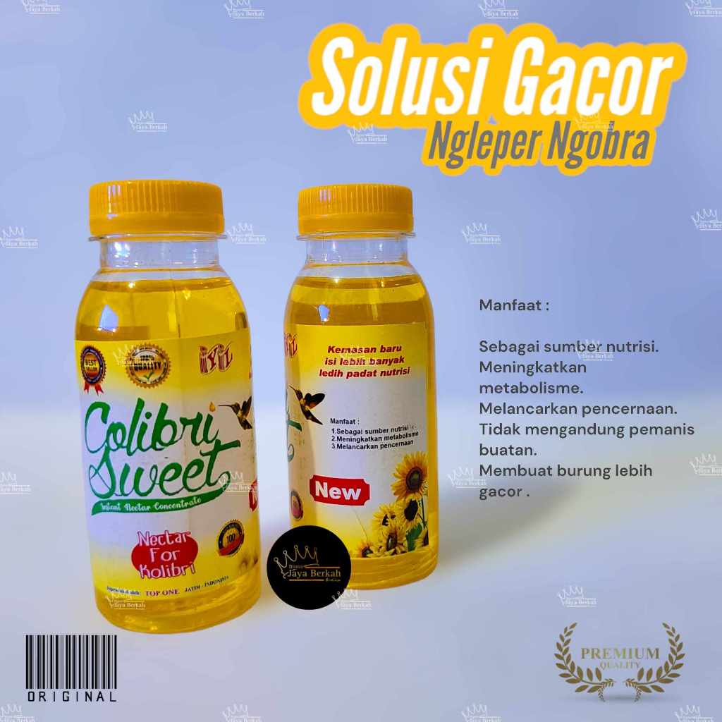 Jual COLIBRI SWEET BOTOL | NEKTAR PAKAN BURUNG KOLIBRI PLECI SOGON ...