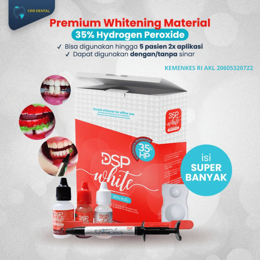 Jual DENTAL DSP WHITE RED / BAHAN BLEACHING OFFICE WHITENING GIGI TANPA SINAR | Shopee Indonesia