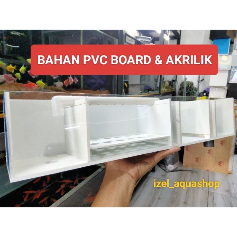 Jual FILTER Aquarium akrilik/ filter model talang Bahan pvc board dan ...