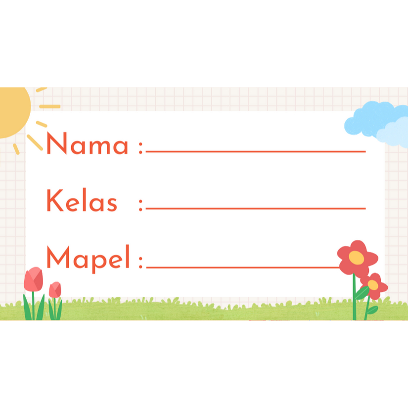 Jual Stiker Mata Pelajaran Sekolah SD SMP SMA Label Buku Pelajaran ...