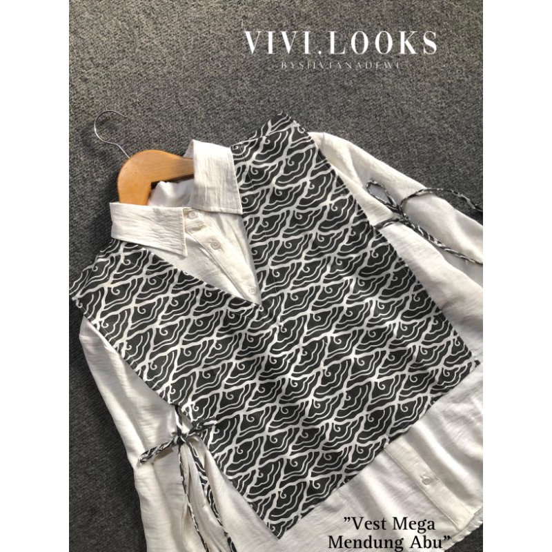 Jual VIVILOOKS-VEST BATIK PATTERN PREMIUM MODERN ETNIK KATUN OUTER ...