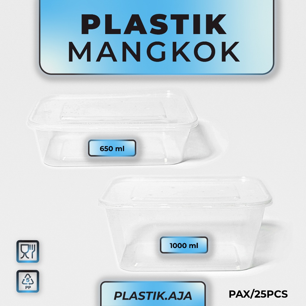 Jual Thinwall 750 Ml Persegi Panjang Kotak Makan Plastik Shopee
