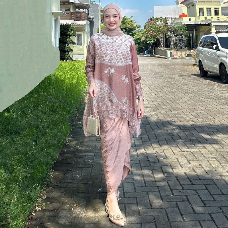 Jual HANIN Blouse Batik Modern Viscose Batik Viscose Set Viscose ...