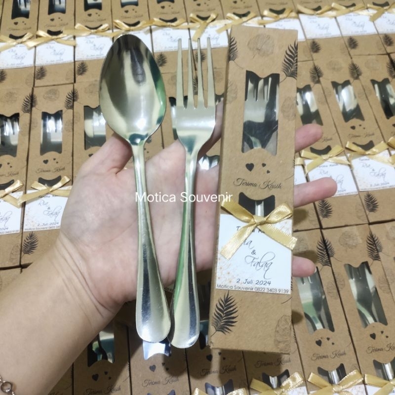 Jual Sendok Garpu TEBAL Box Craft Pita Card | Shopee Indonesia