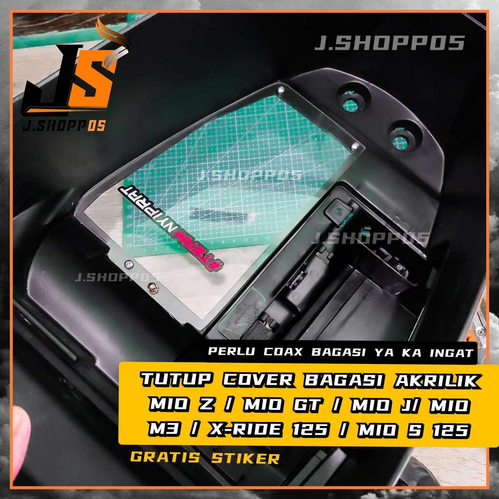 Jual TUTUP BAGASI MIO 2005-2010 BAHAN AKRILIK FREE BAUD DAN STIKER ...