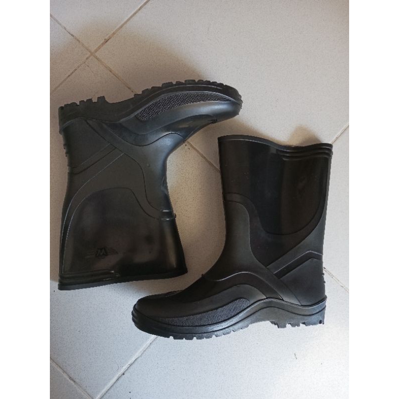 Jual Sepatu boot karet hitam Sol tebal | Shopee Indonesia