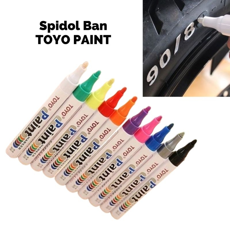 Jual SPIDOL TOYO PAINT MODIFIKASI BAN MOTOR DAN MOBIL WARNA | Shopee ...