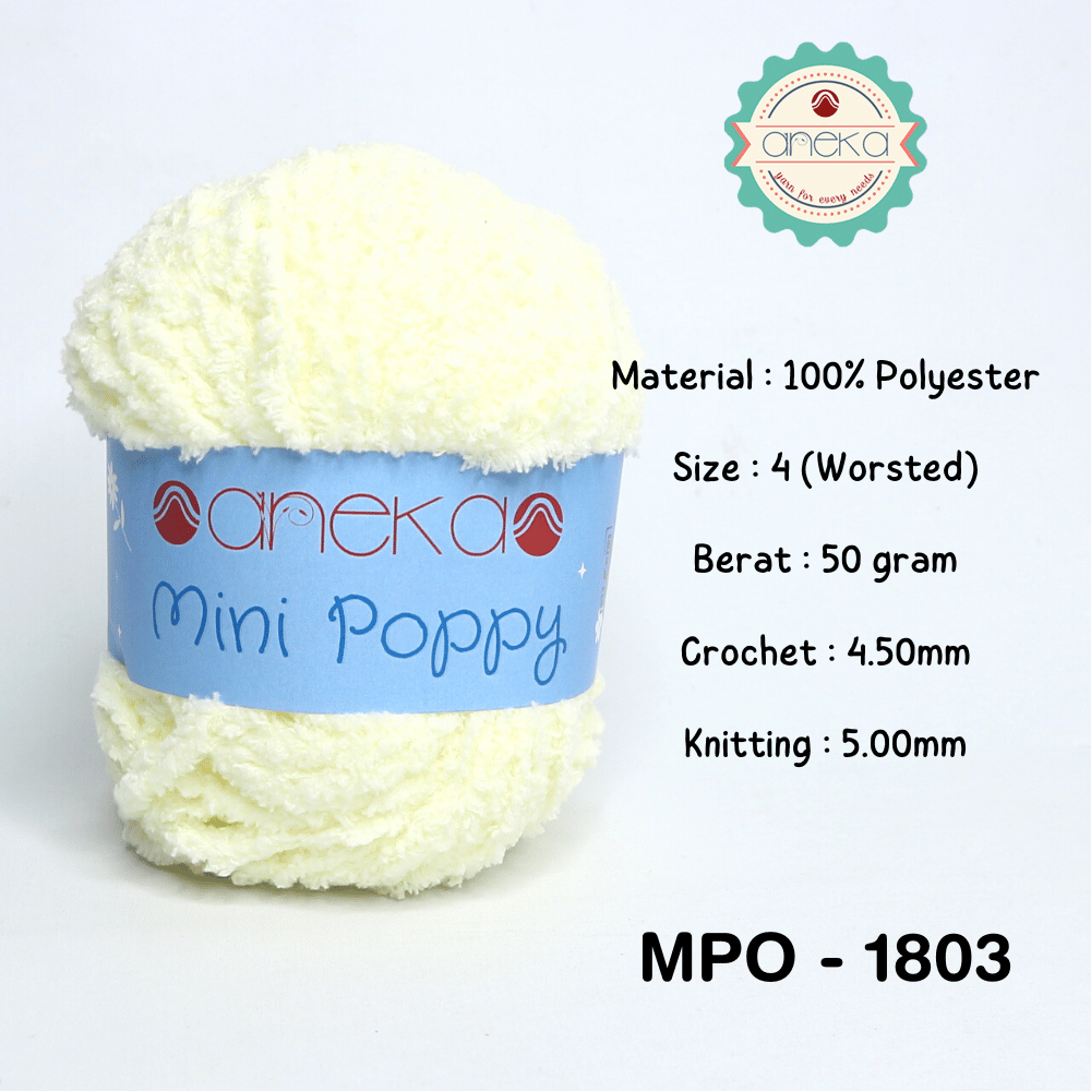 Jual ANEKA - Benang Rajut Handuk Mini Poppy / Towel Yarn - 1803 ...