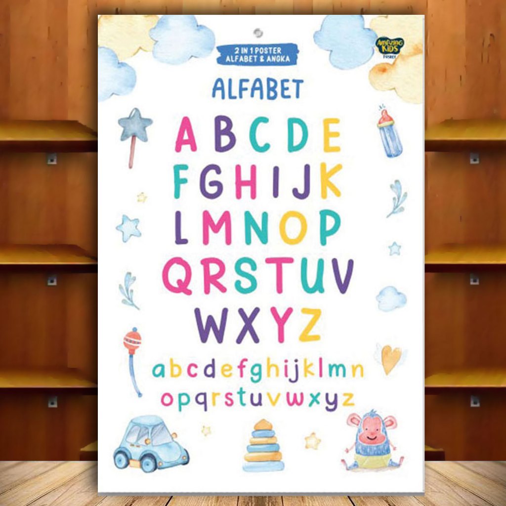 Jual POSTER 2 IN 1 : ALPHABET dan ANGKA | Shopee Indonesia