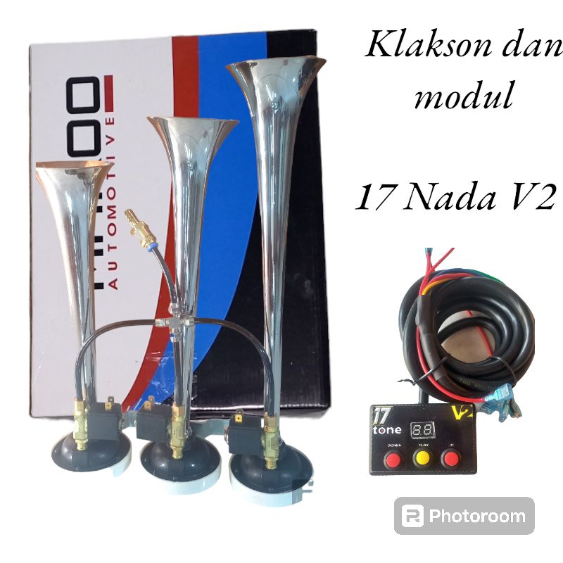 Jual klakson telolet maroo modul 17 nada V2 angklung universal 12v 24v ...