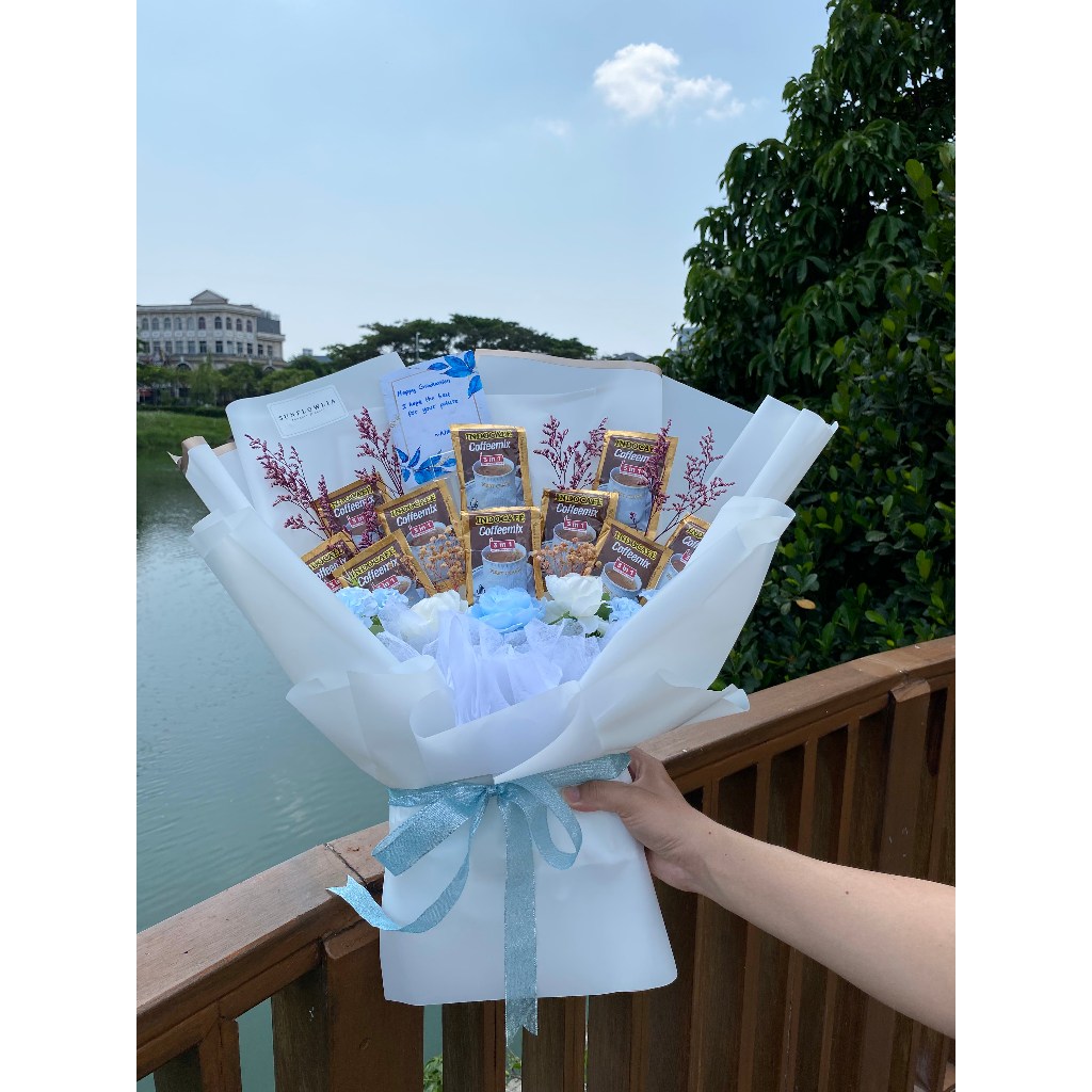 Jual Buket Kopi Indocafe Buket Wisuda Coffee Flower Bouquet Bucket ...