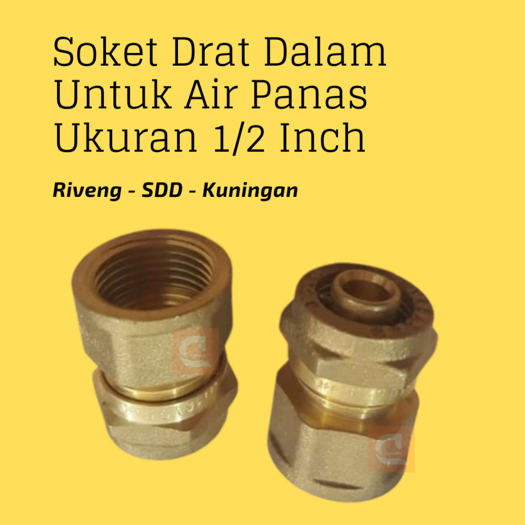 Jual Soket Ukuran 1/2 Inch Drat Dalam Untuk Air Panas Bahan Kuningan ...