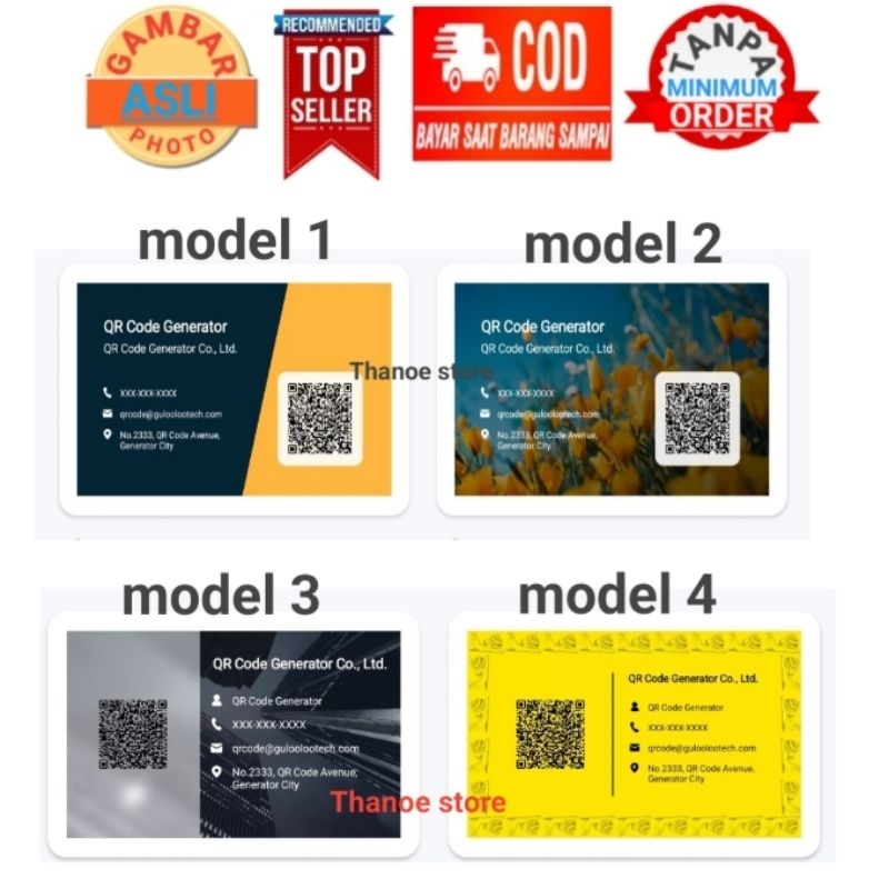 Jual CETAK/PRINT QR CODE NAME TAG CUSTOM | Shopee Indonesia