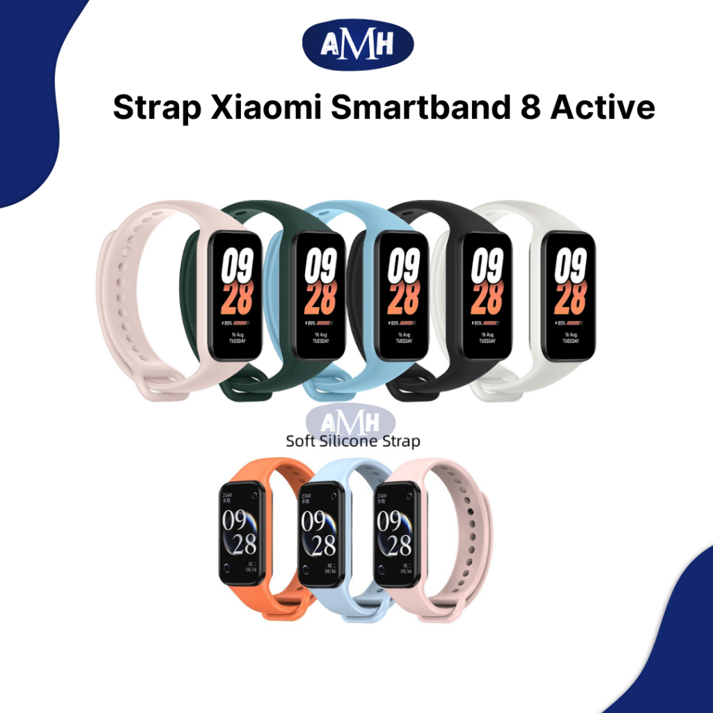 Jual Strap Xiaomi Smart Band 8 Active | Silicone Pengganti Smartband 8 Active Strap | Shopee ...