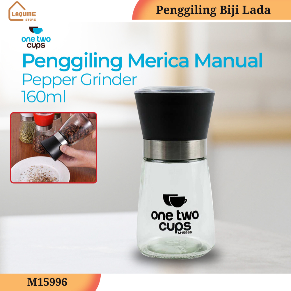 Jual One Two Cups Penggiling Biji Lada Spices Pepper Mill Grinder 160ml | Shopee Indonesia