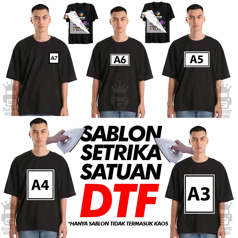 Jual Sablon DTF Setrika Custom Satuan Sticker Print Bebas Gambar Desain ...