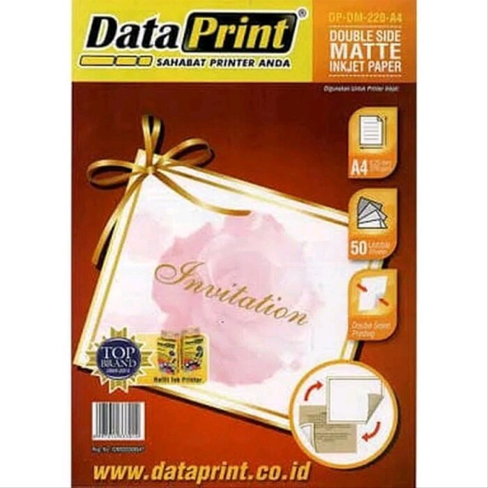 Jual Data Print Kertas Foto Double Side Matte Inkjet Paper A4 50Lembar ...