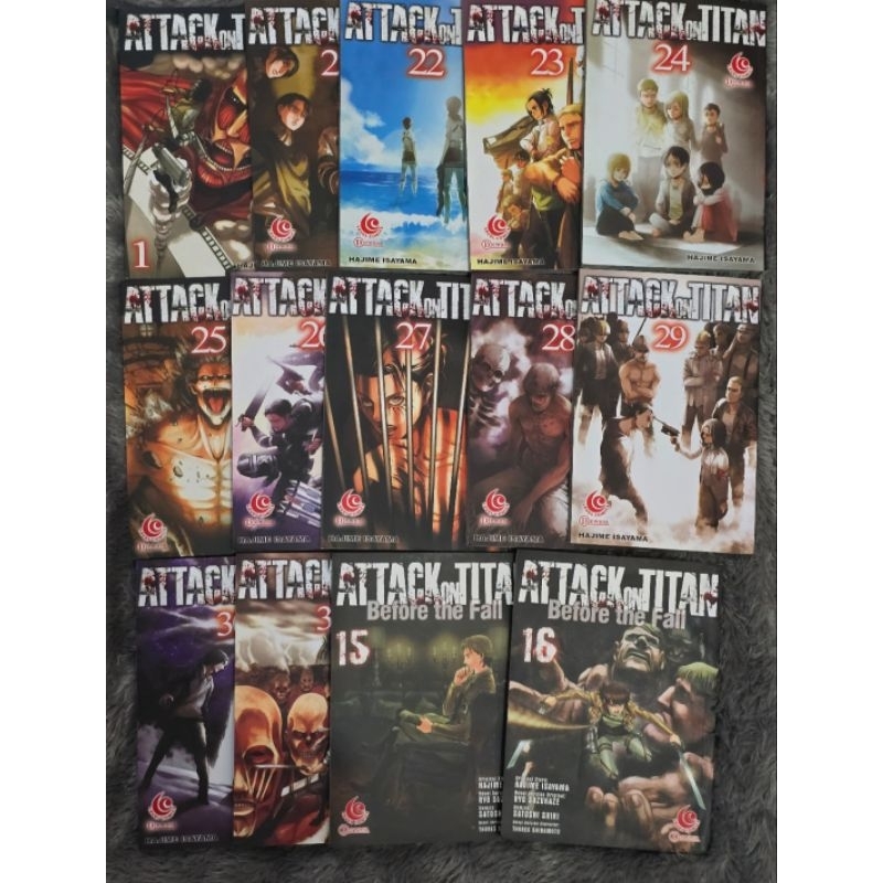 Jual Attack on Titan Manga/Komik Vol 1,21-31 dan AOT before the fall ...