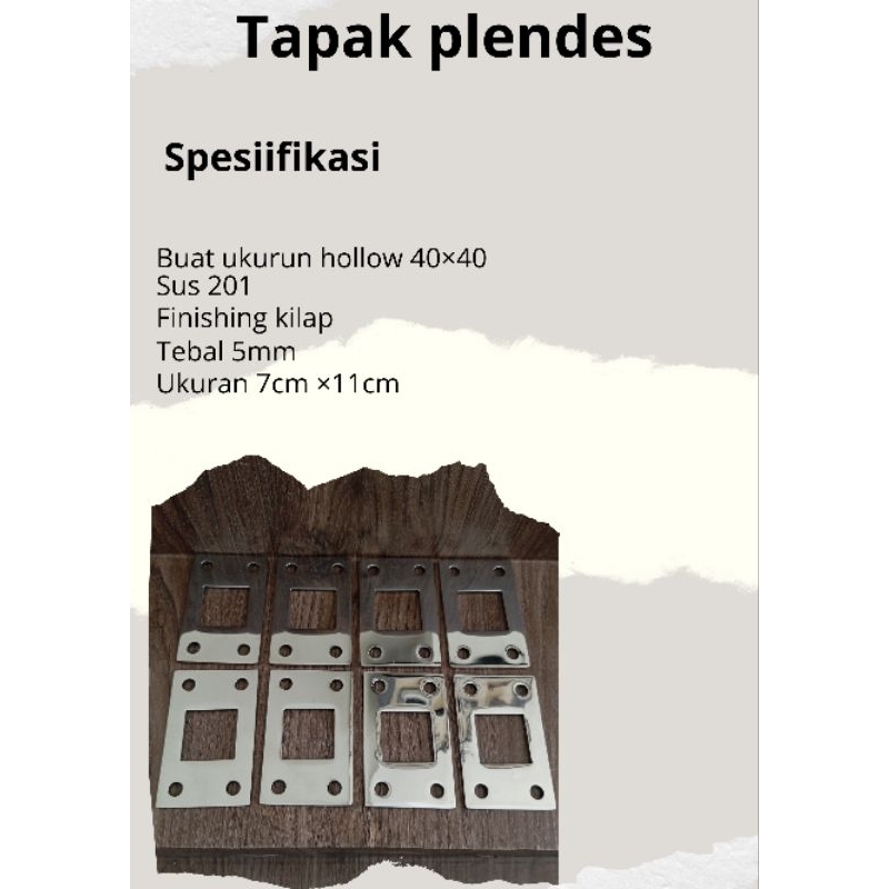 Jual Tapak baseplate tatakan plendes tiang railing tangga stainless ...