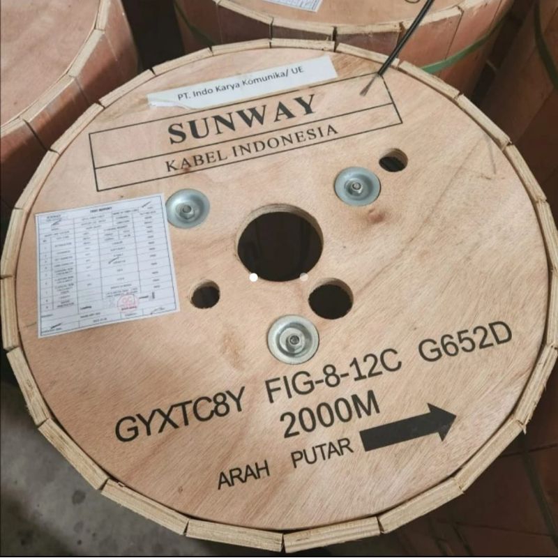 Jual kabel fiber optik 12 core fig8 2km / KU MINI 12 CORE FIG8 2.000 ...