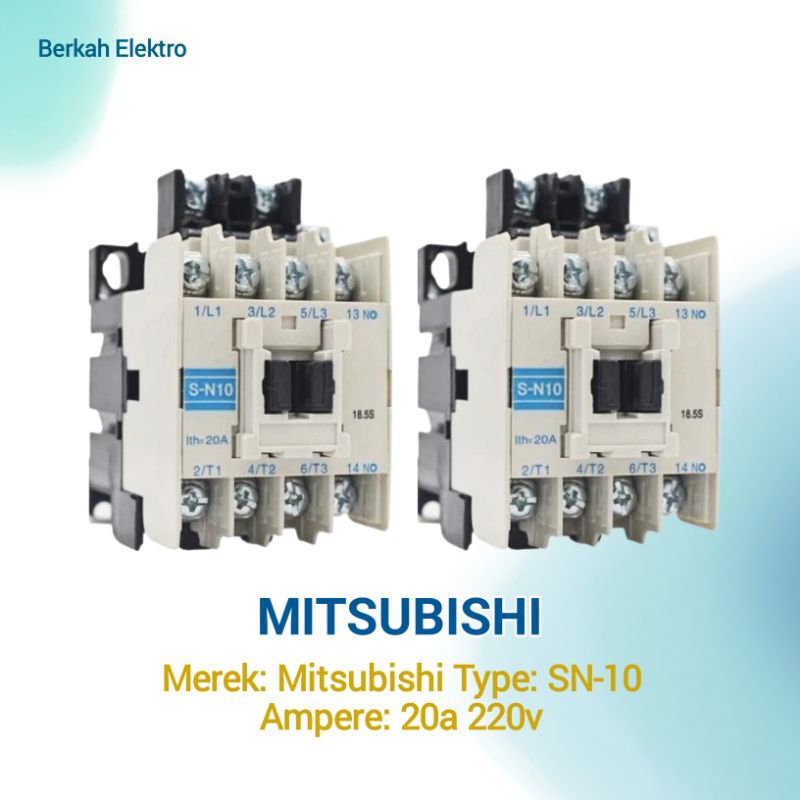 Jual Kontaktor/Contaktor Mitsubishi S-N10 20a 220v | Shopee Indonesia