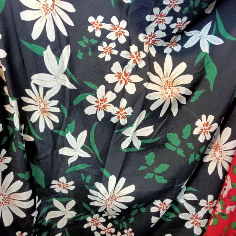Jual Kain Satin Silk Motif Bunga Premium - Kain Satin Silk - Kain ...