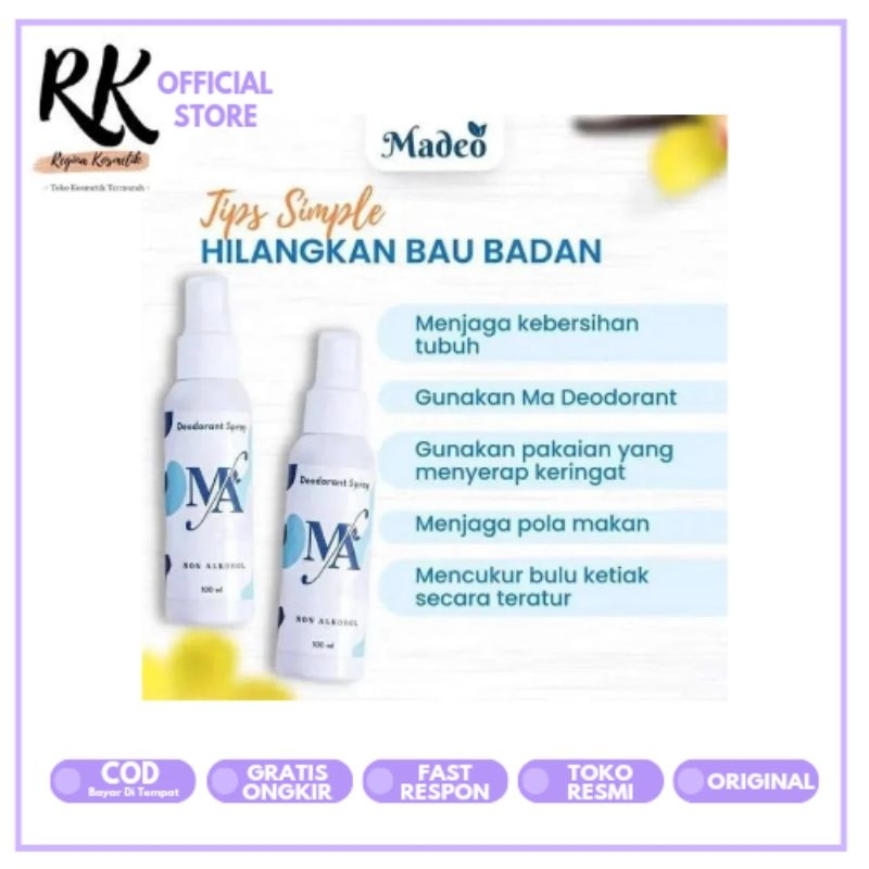 Jual MA DEODORANT SPRAY 100 ML MENGHILANGKAN BAU BADAN | Shopee Indonesia