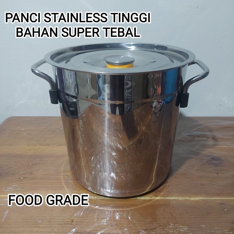 Jual Jeslyna.g Panci stainless tinggi bahan super tebal ukuran besar 36 ...
