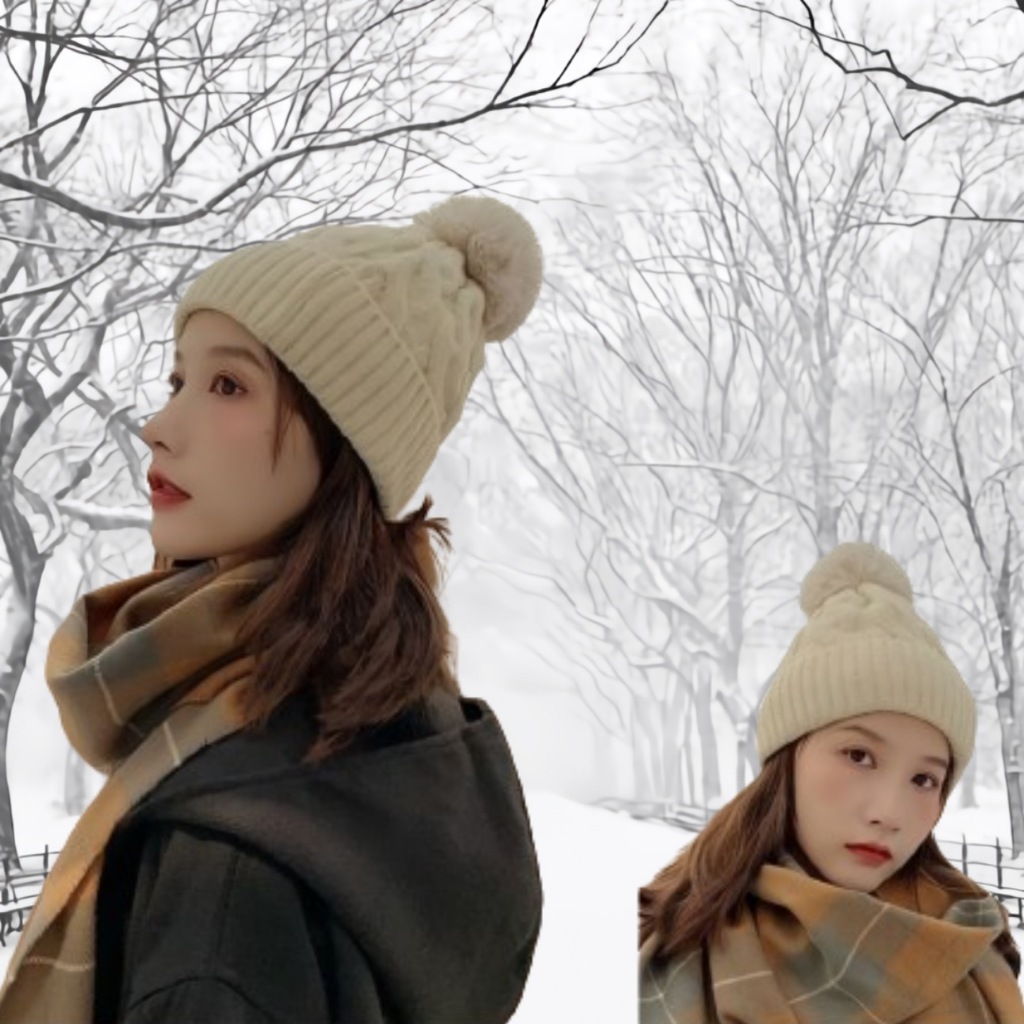 Jual Topi kupluk wanita winter hat musim dingin salju tebal hangat ...