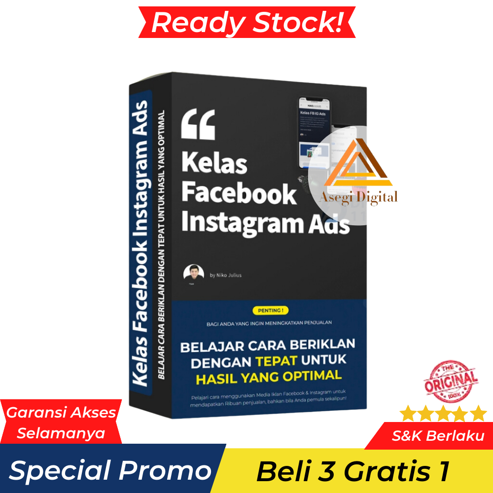 Jual Kelas FB and lG Ads - Belajar Cara Iklan yang Tepat Hasil Optimal - Materi Video ...