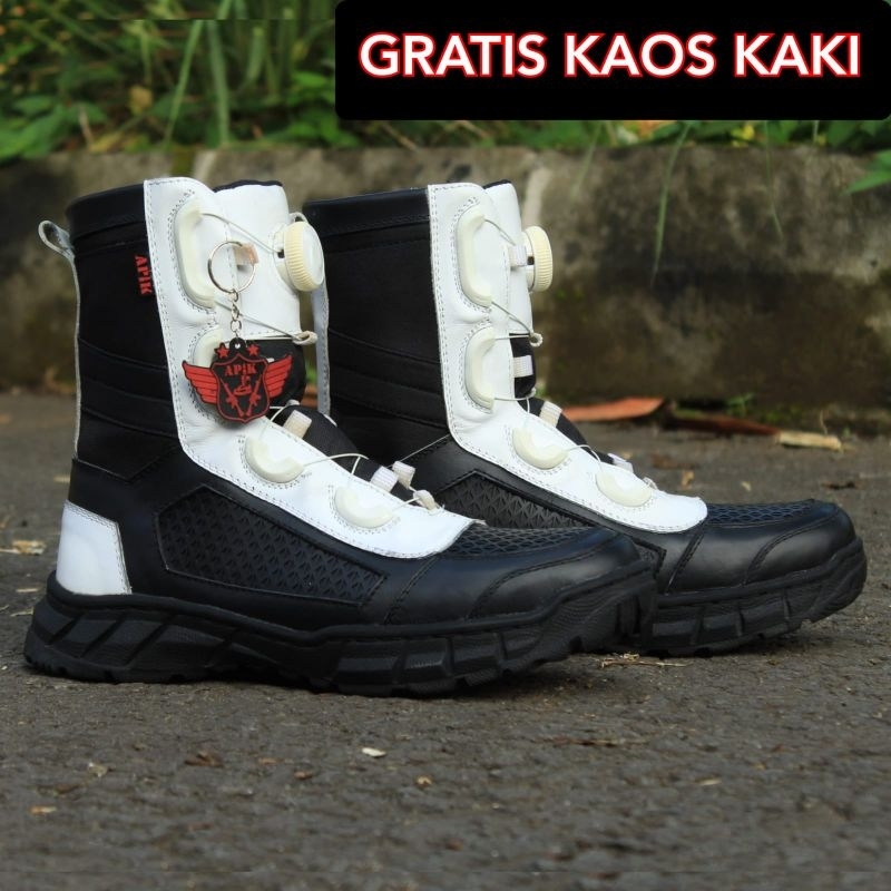 Jual Sepatu PDL Tali Putar Provos Polri Kulit Sapi Asli Berkualitas ...
