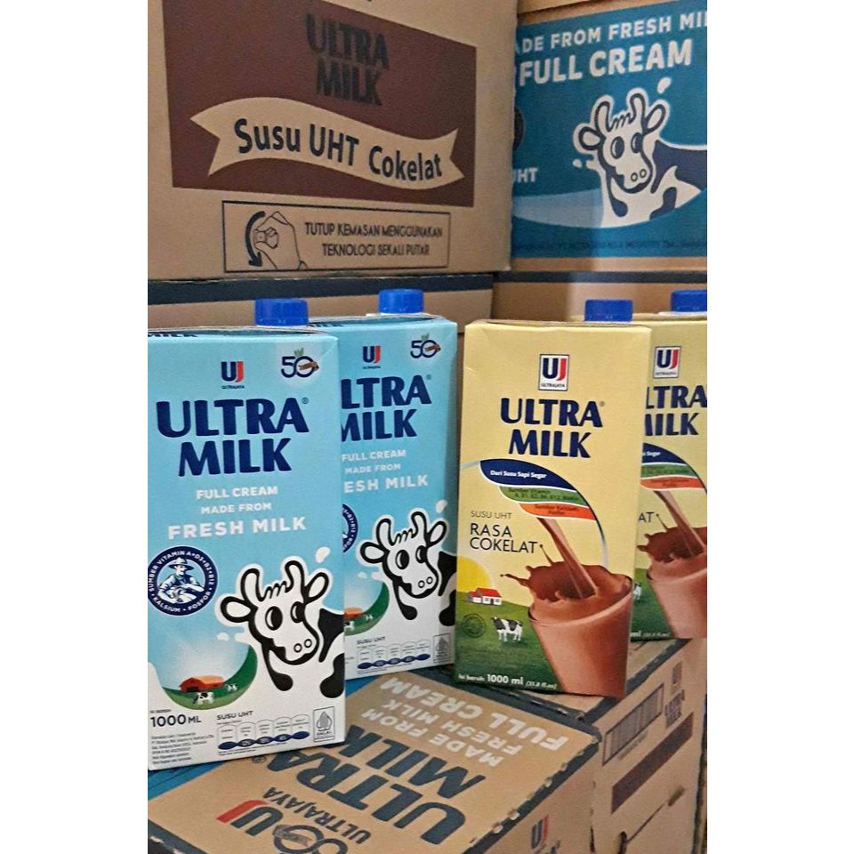 Jual Ultra Milk Susu UHT 1 LITER - COKLAT | Shopee Indonesia