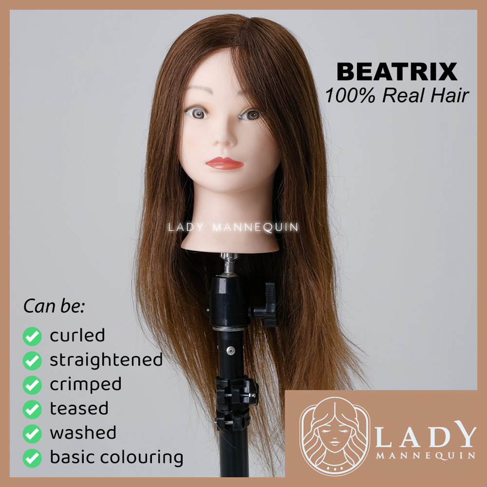 Jual LADY MANNEQUIN (BEATRIX) Manekin Rambut 100% Rambut Asli / Kepala ...
