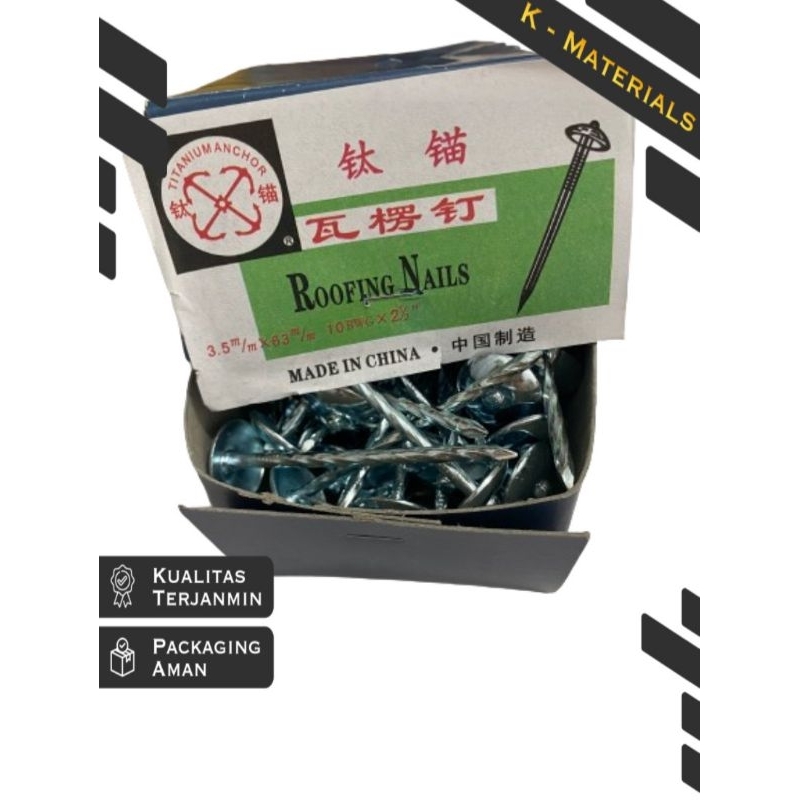 Jual PAKU SENG ULIR 2 1/2 INCI / PAKU PAYUNG / PAKU ATAP SENG / ROOFING ...